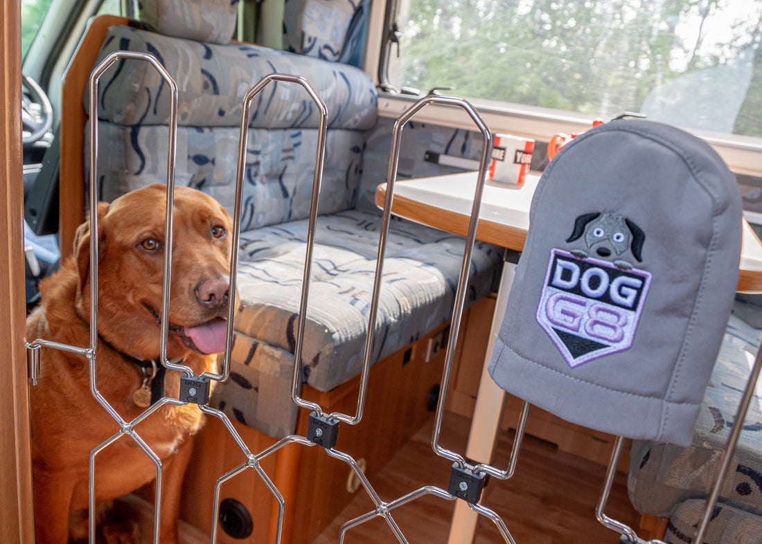 DOG-G8 MOTORHOME A concertina dog safety gate for Motorhome entrances ...
